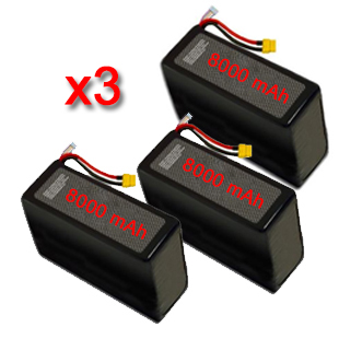 Batteries LiPo 8000 mAh - Drones Dji S800 S900 S1000 - Horus Dynamics